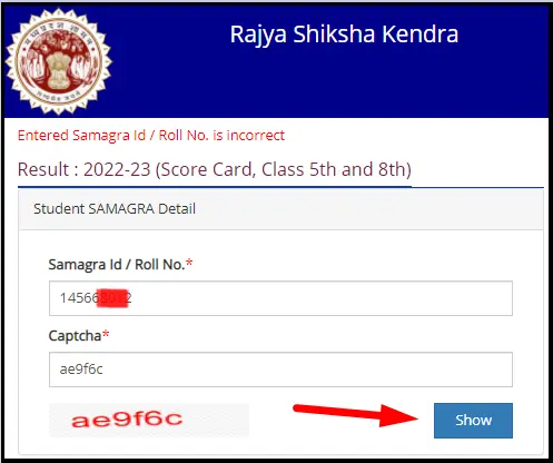 RSK MP Result Check 2024 - Class 5th & 8th Score Card Download by Samagr ID